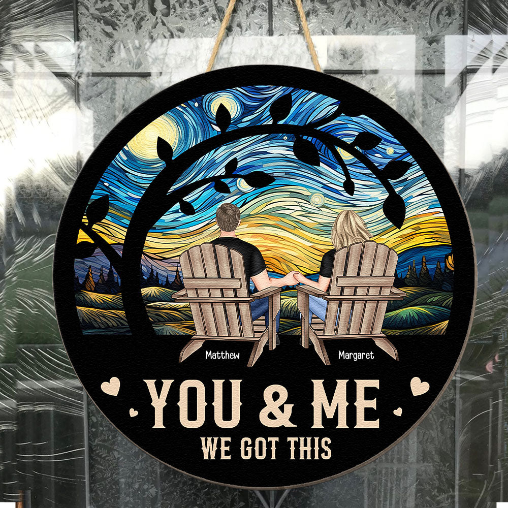 You & Me We Got This Anniversary Gift - Personalized Wood Sign – Macorner