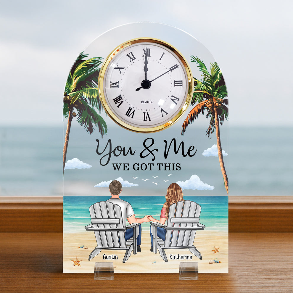You & Me We Got This - Personalized Acrylic Desk Clock – Macorner
