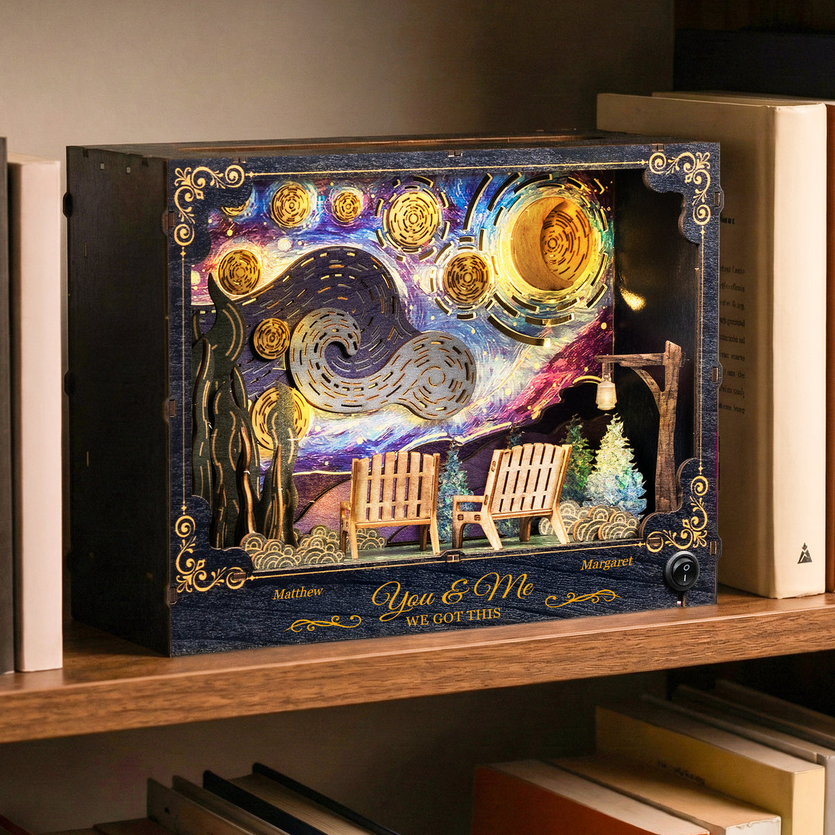 You & Me We Got This - Starry Night Theme - Personalized DIY Book Nook ...