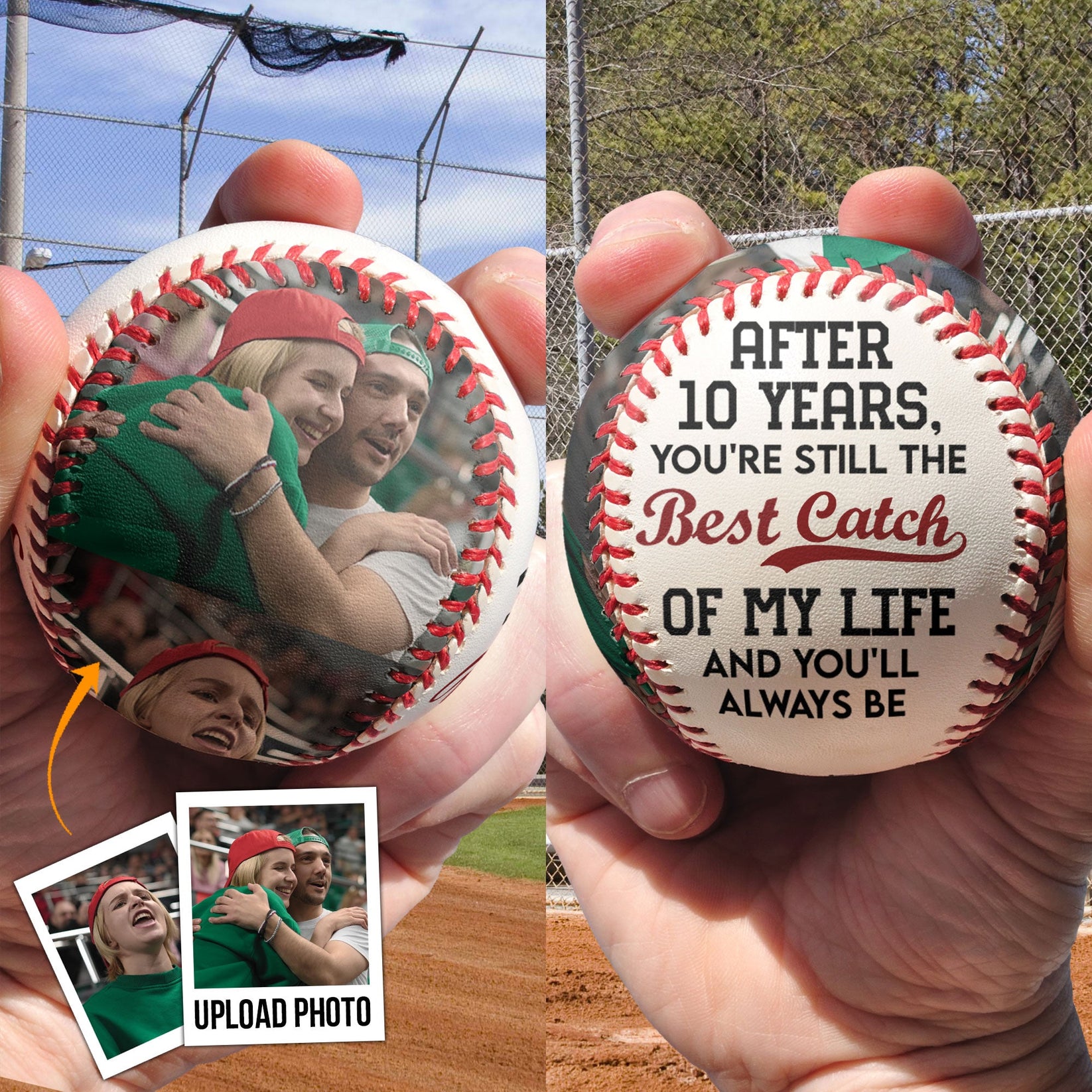 You're Still The Best Catch Of My Life - Personalized Photo Baseball ...