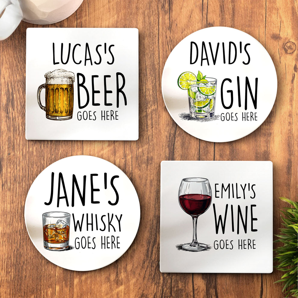 Your Drink Here - Personalized Ceramic Coaster – Macorner