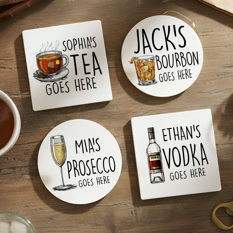 Your Drink Here - Personalized Ceramic Coaster – Macorner