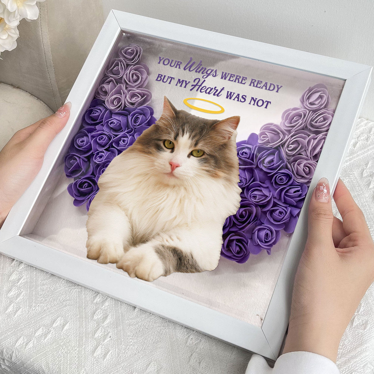 Your Wings Were Ready But My Heart Was Not - Personalized Photo Flower ...