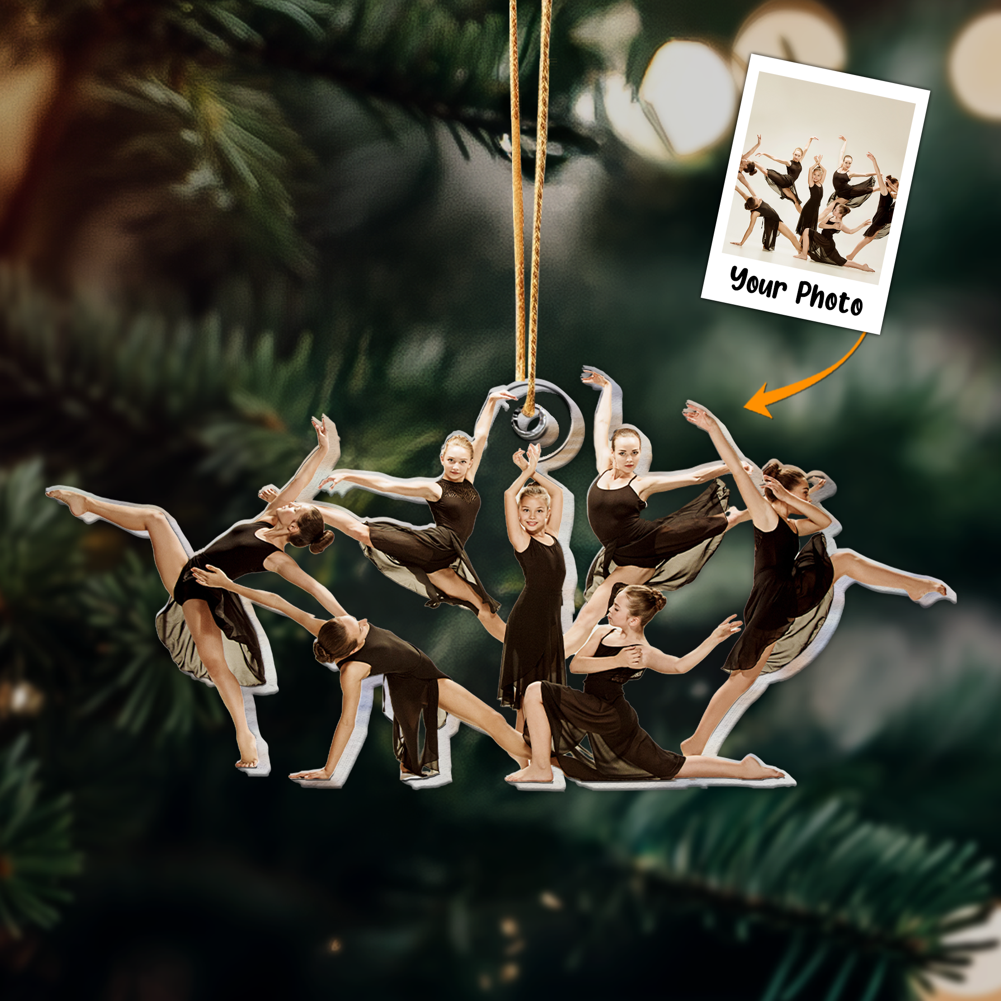 Group Ballerina Dancing Ballet - Personalized Acrylic Photo Ornament ...