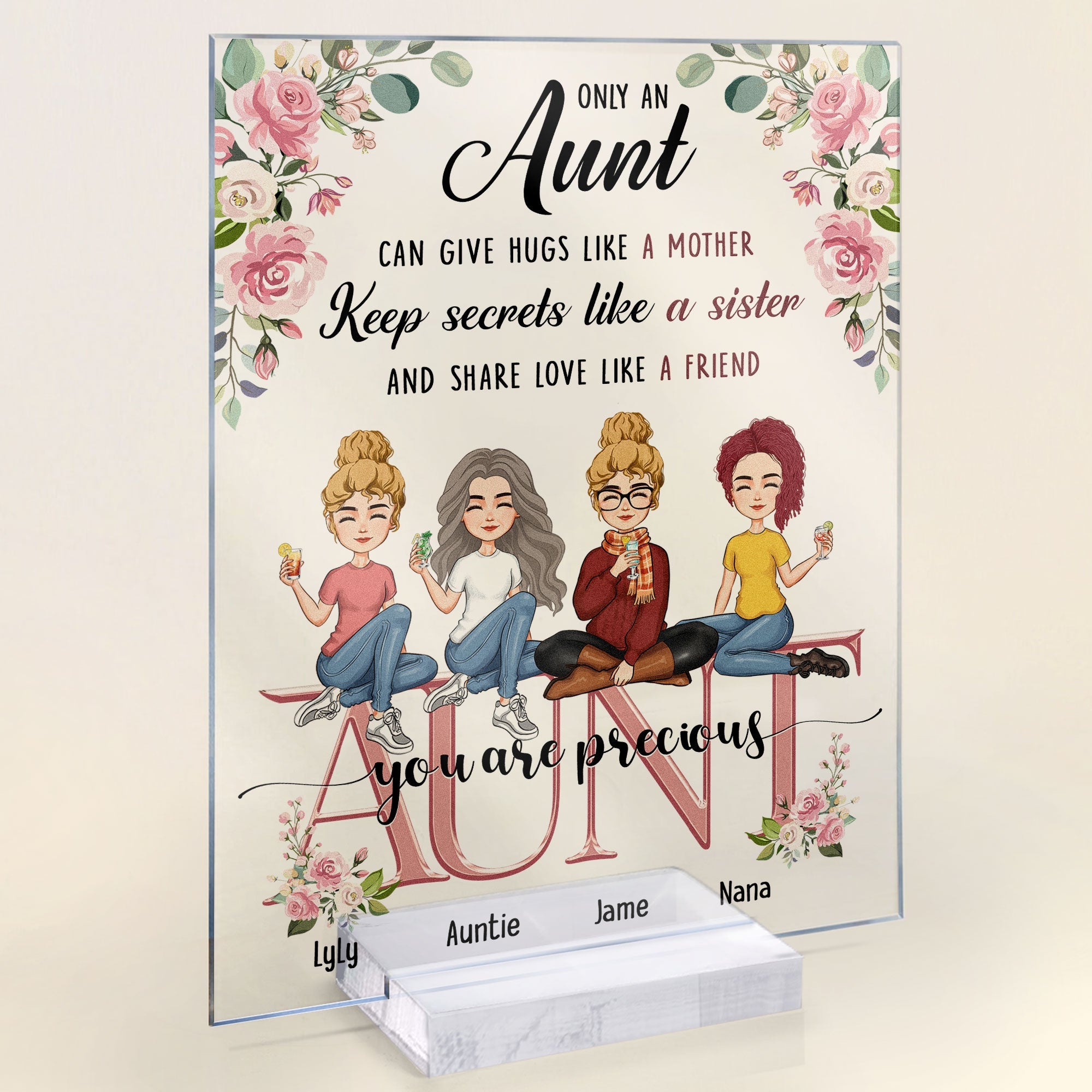 Aunt, You Are Precious - Personalized Acrylic Plaque – Macorner