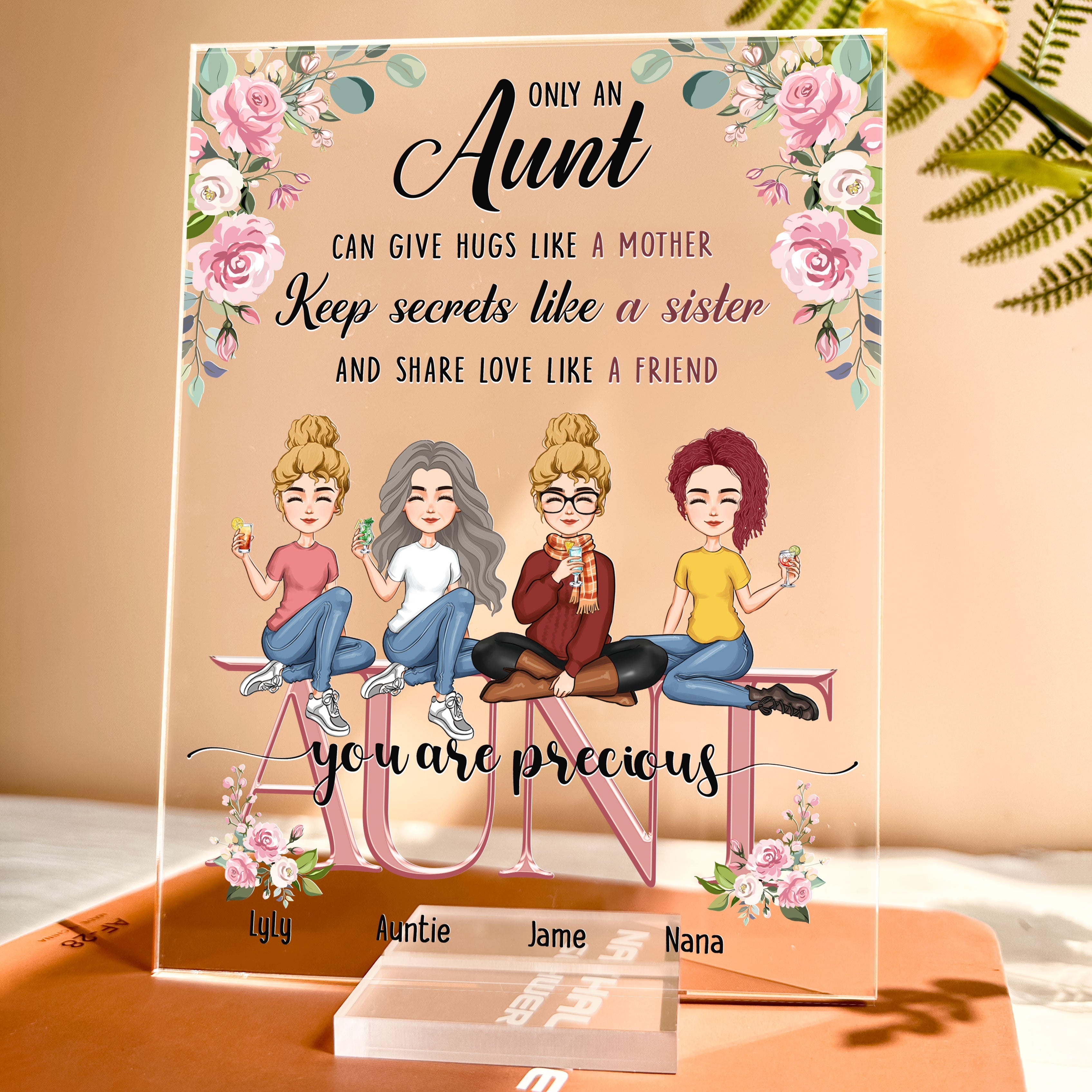 Aunt, You Are Precious - Personalized Acrylic Plaque – Macorner