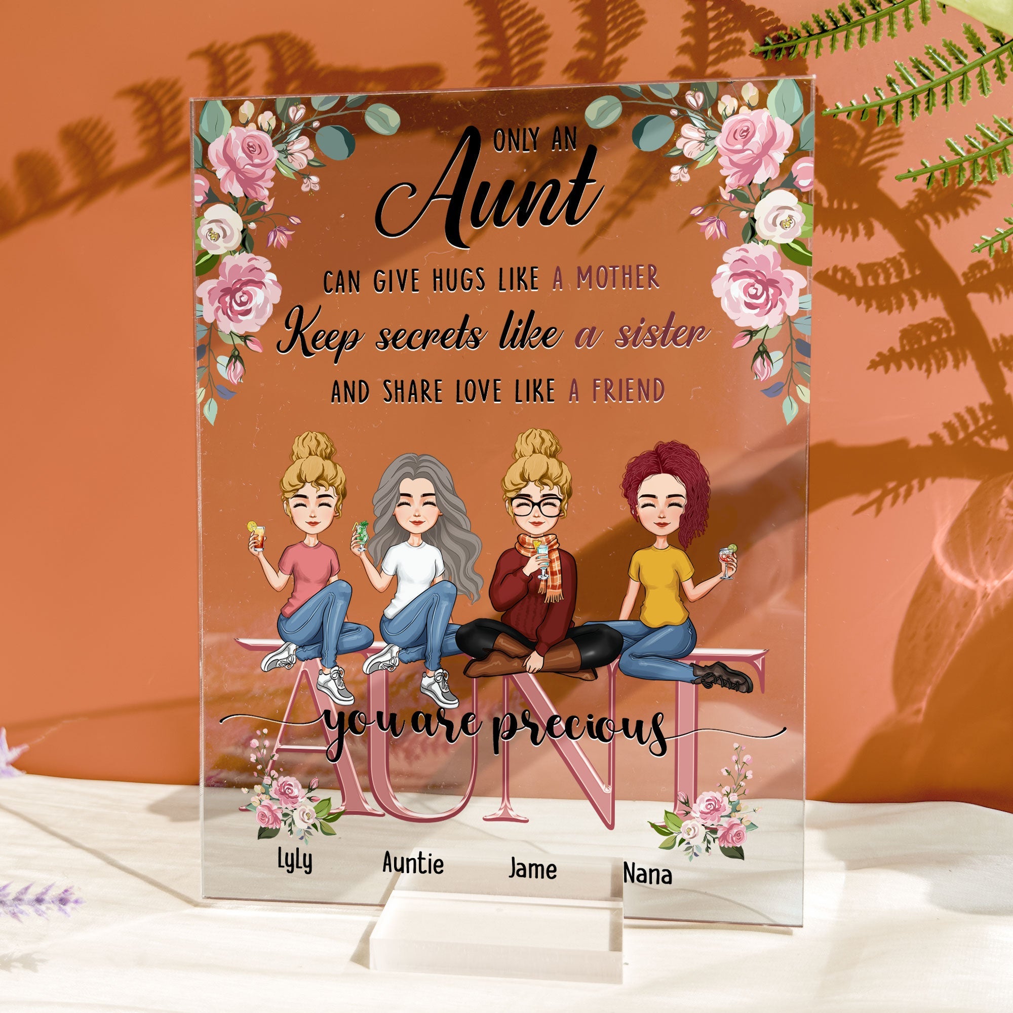 Aunt, You Are Precious - Personalized Acrylic Plaque – Macorner