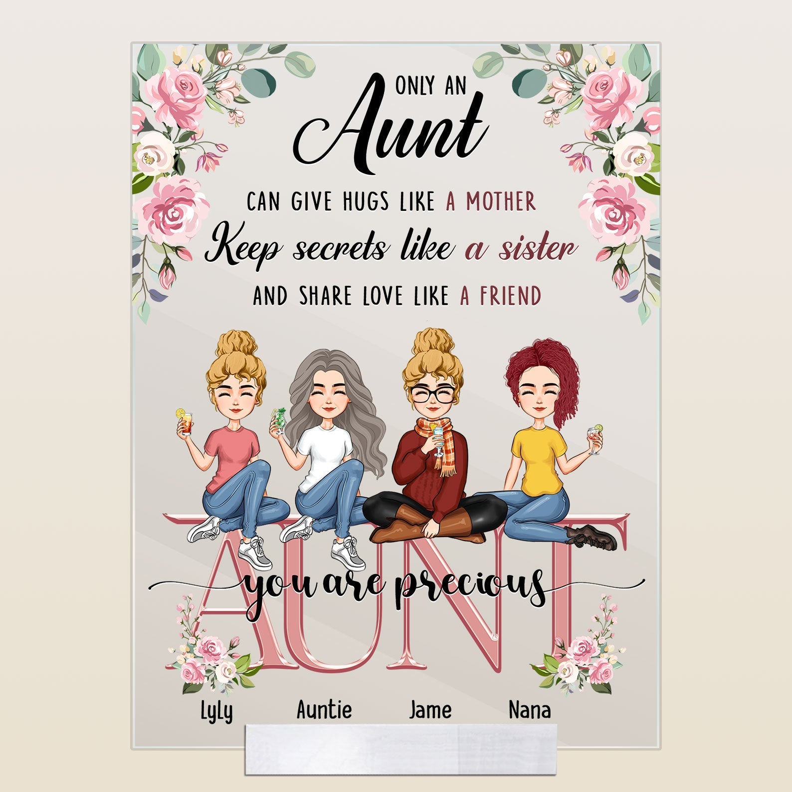 Aunt, You Are Precious - Personalized Acrylic Plaque – Macorner
