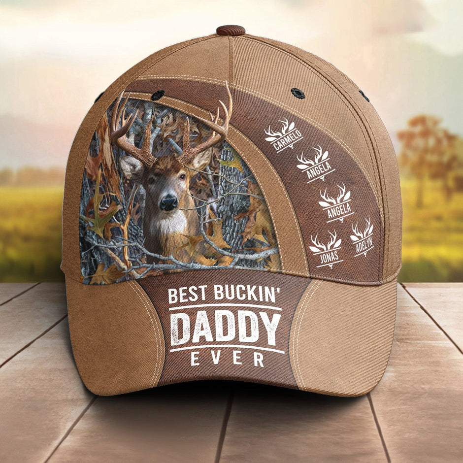 Best Buckin' Dad Ever Custom Papa Grandpa Father - Personalized Classic ...