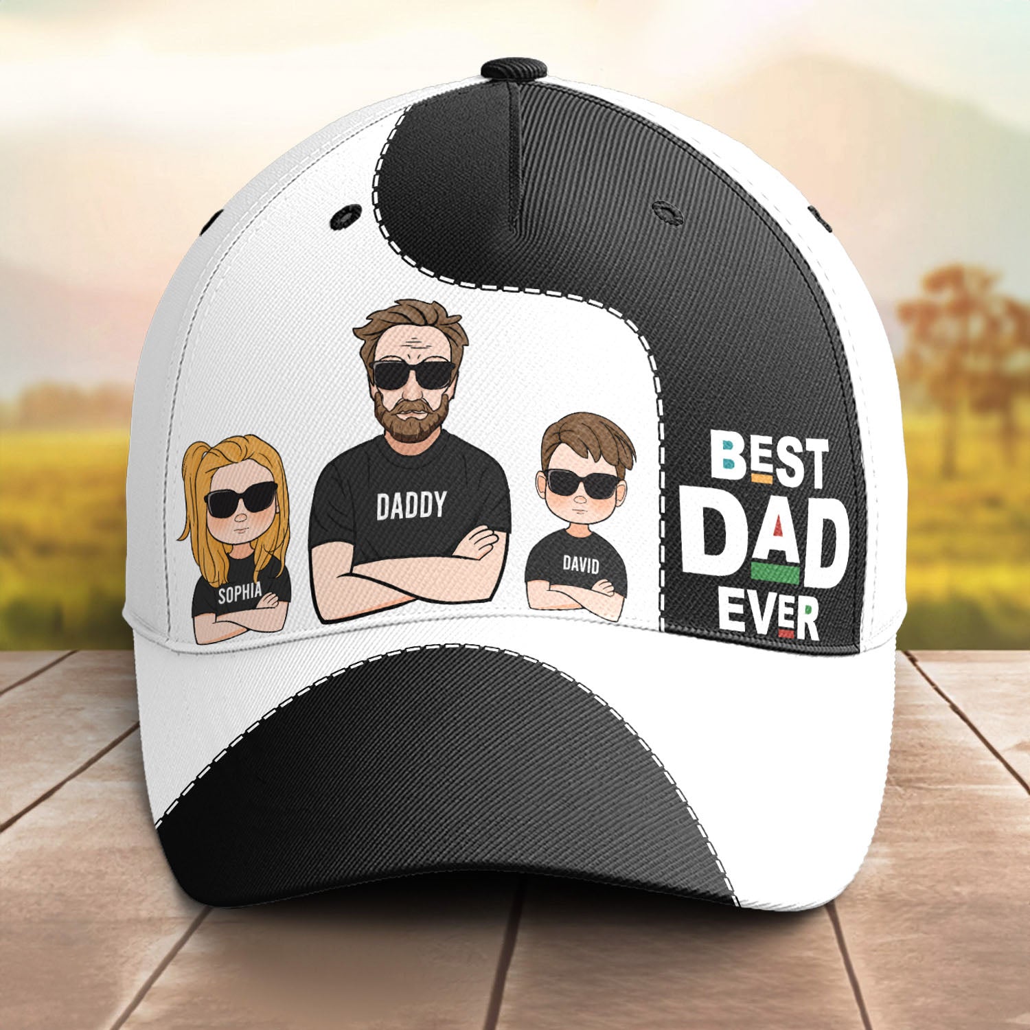 Best Dad Ever Cartoon Version - Personalized Classic Cap – Macorner
