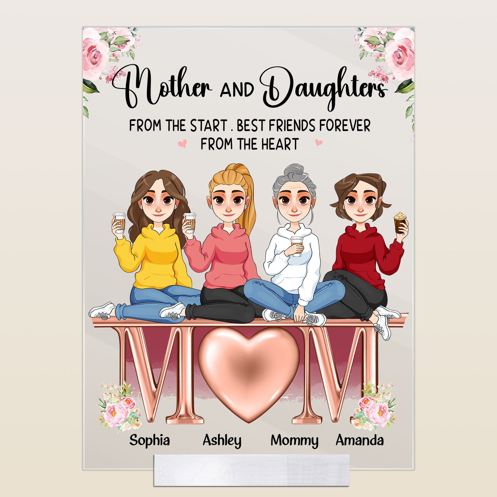Best Friends Forever From The Heart - Personalized Acrylic Plaque ...