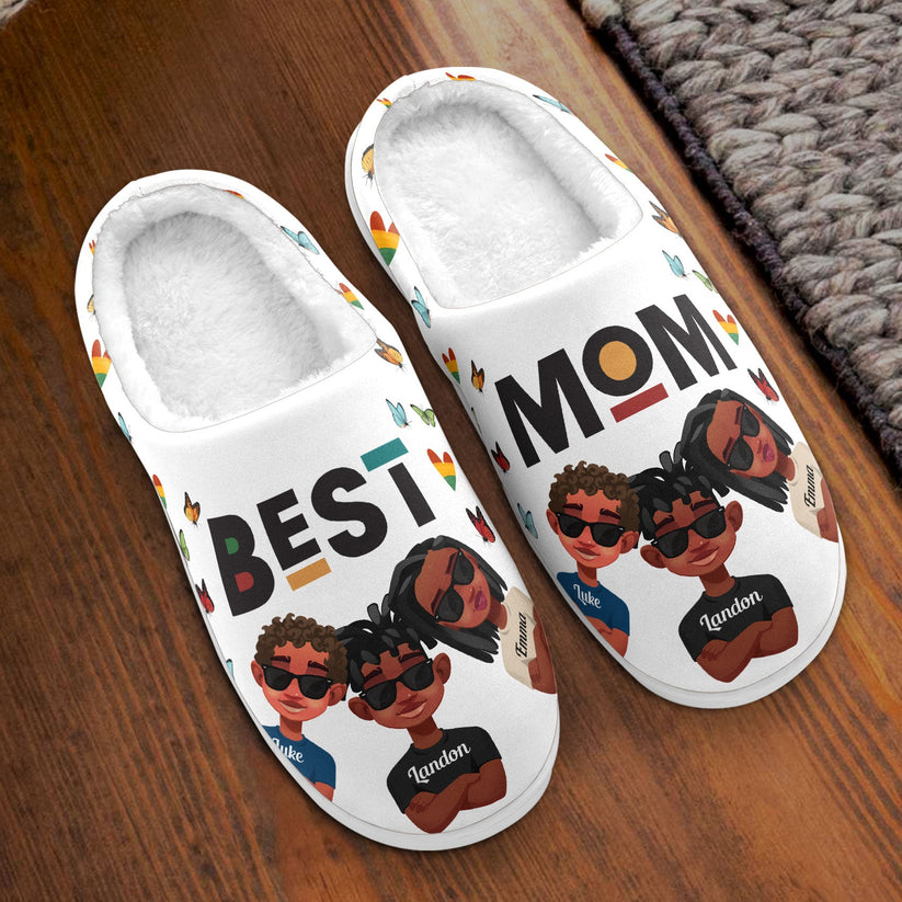 Best Mom Cartoon Version - Personalized Slippers – Macorner
