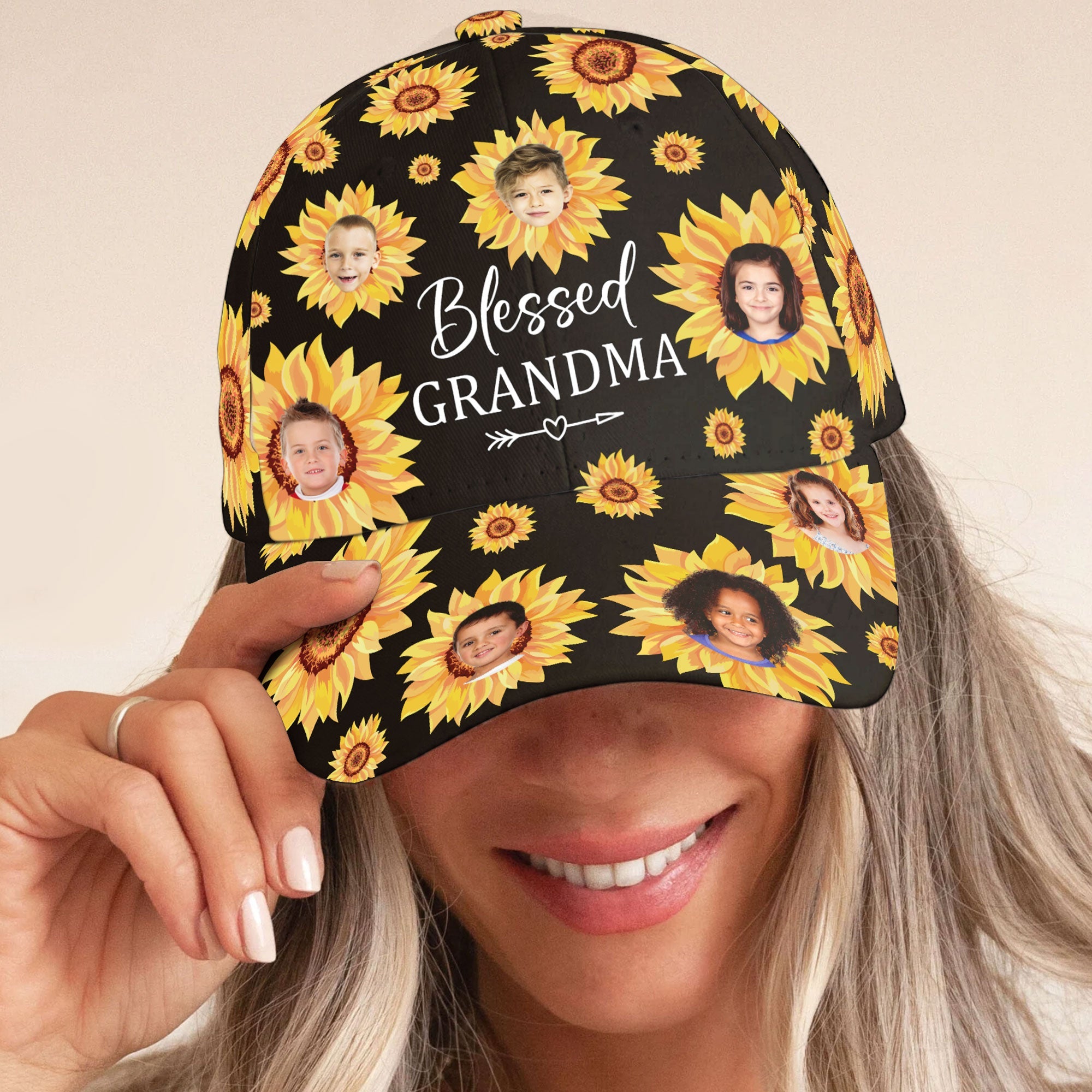 Blessed Grandma - Personalized Photo Classic Cap – Macorner