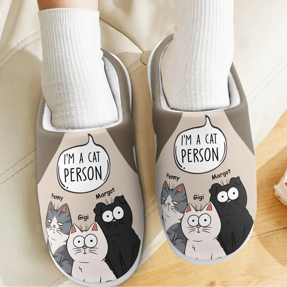 Cat Person - Personalized Slippers – Macorner