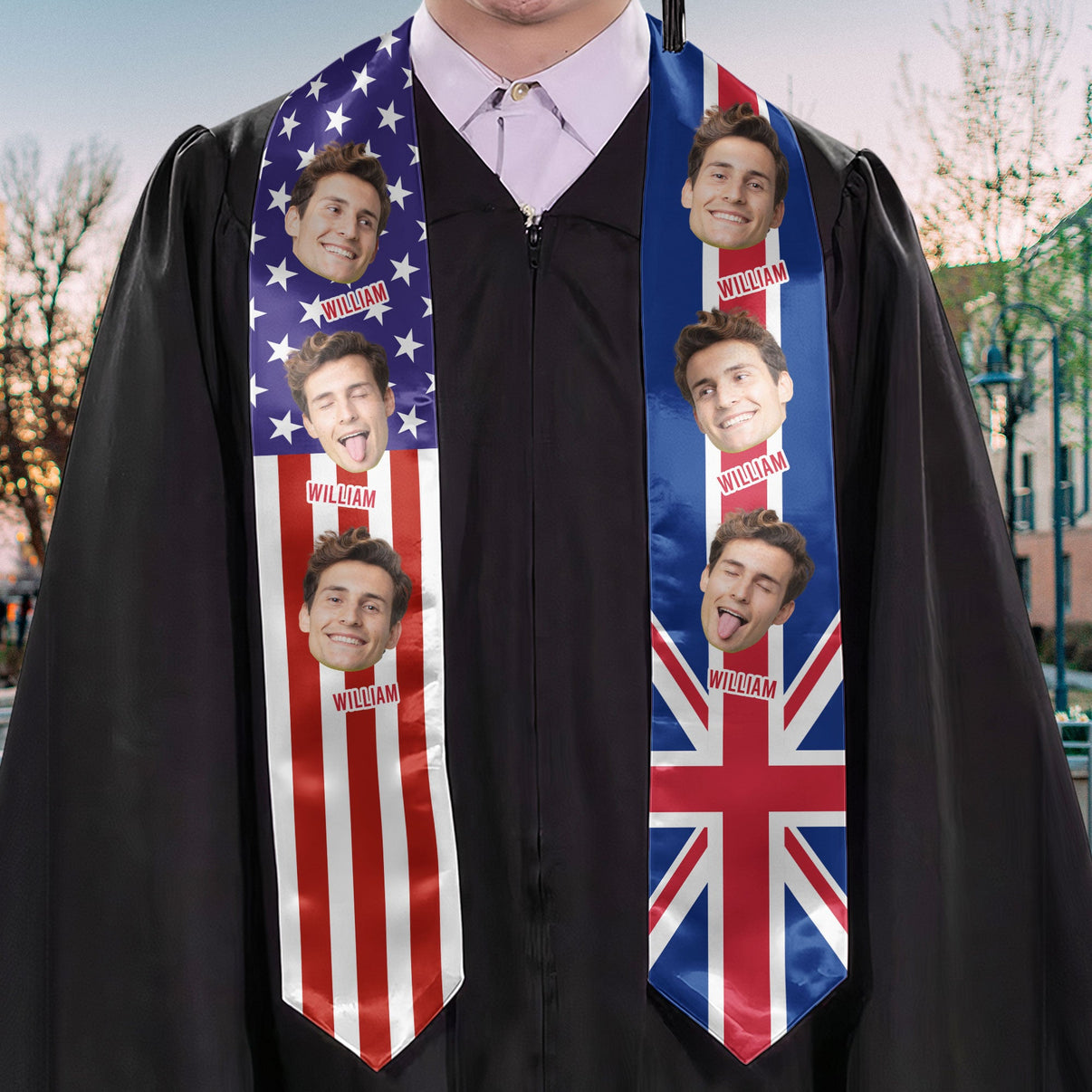 Celebration Graduation Stole With Custom Face - Personalized Photo Gra ...