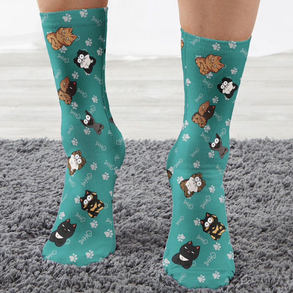 Colorful Paw - Personalized Crew Socks – Macorner