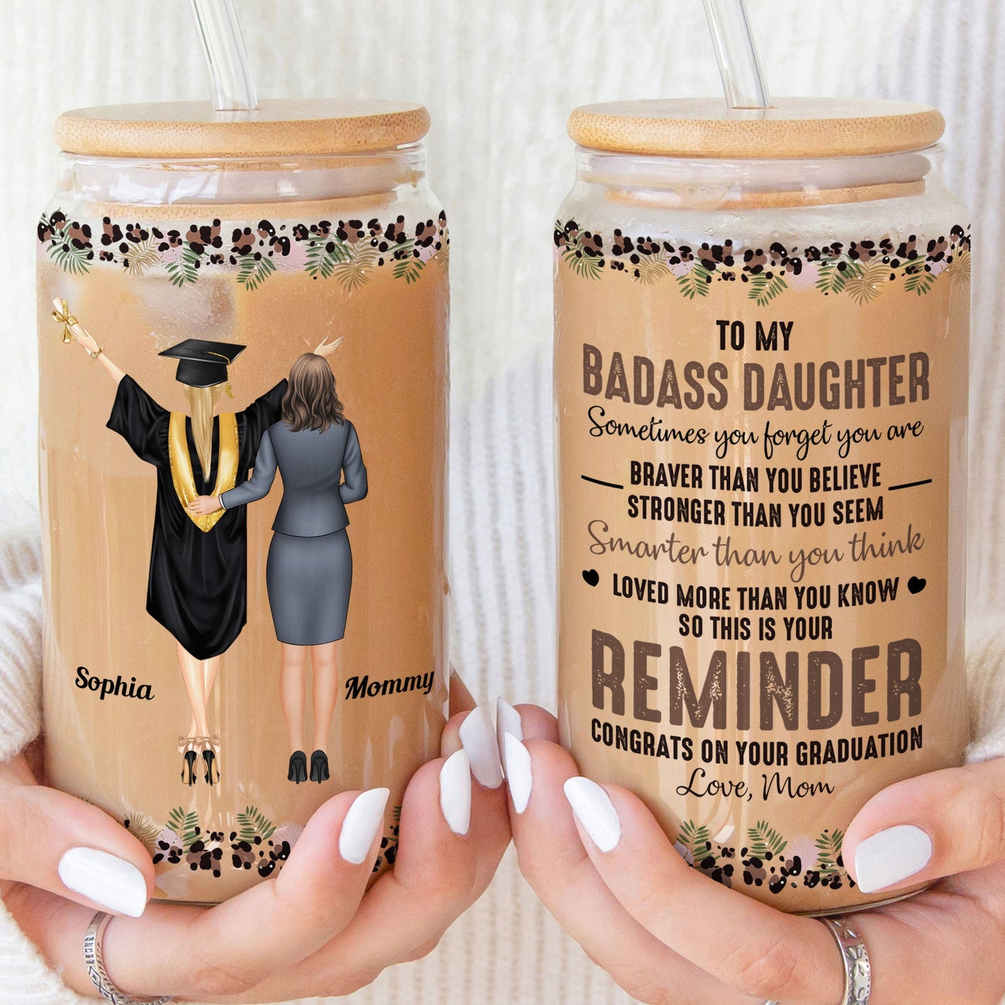 Congrats On Your Graduation - Personalized Glass Cup – Macorner