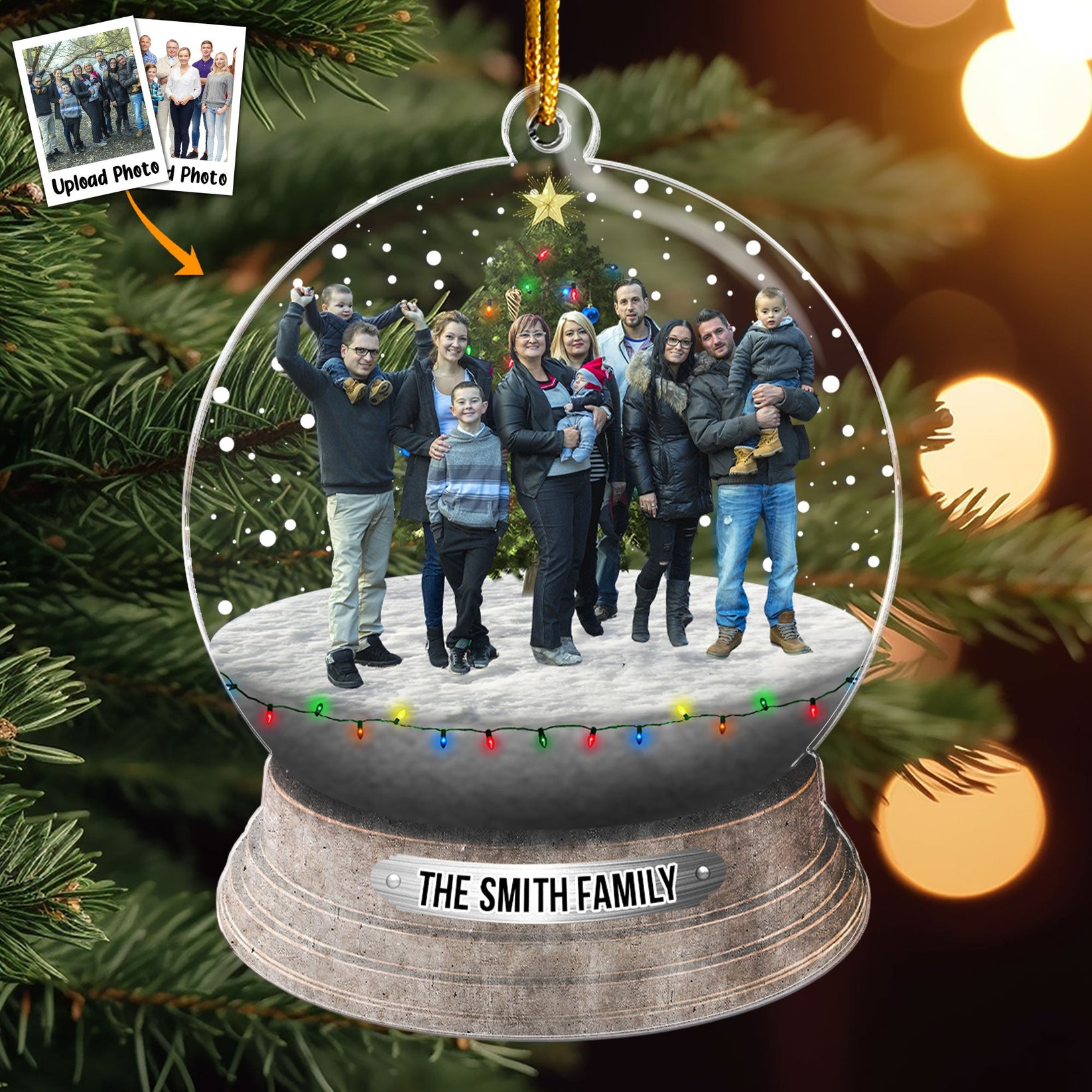 Custom Photo Family, Friends - Personalized Family Photo Ornament ...