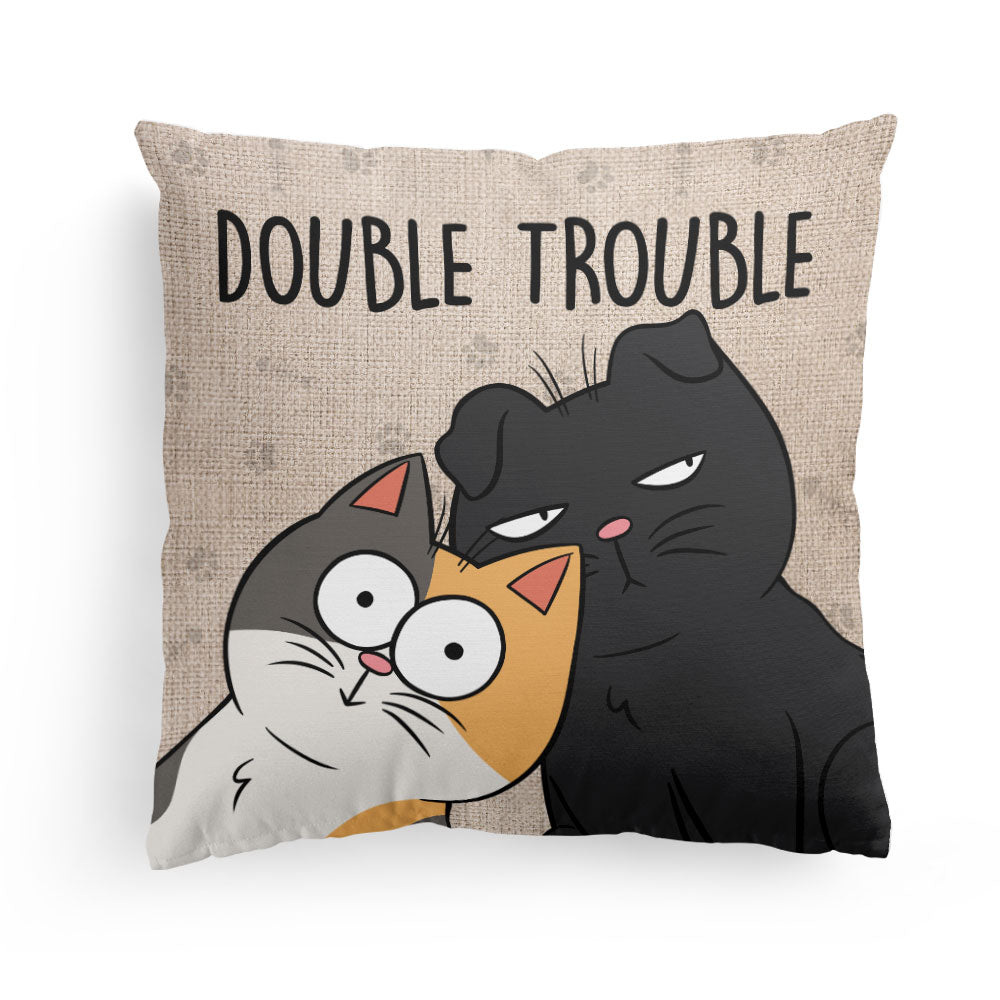 Double Trouble Meow Meow 2 - Personalized Pillow (Insert Included ...