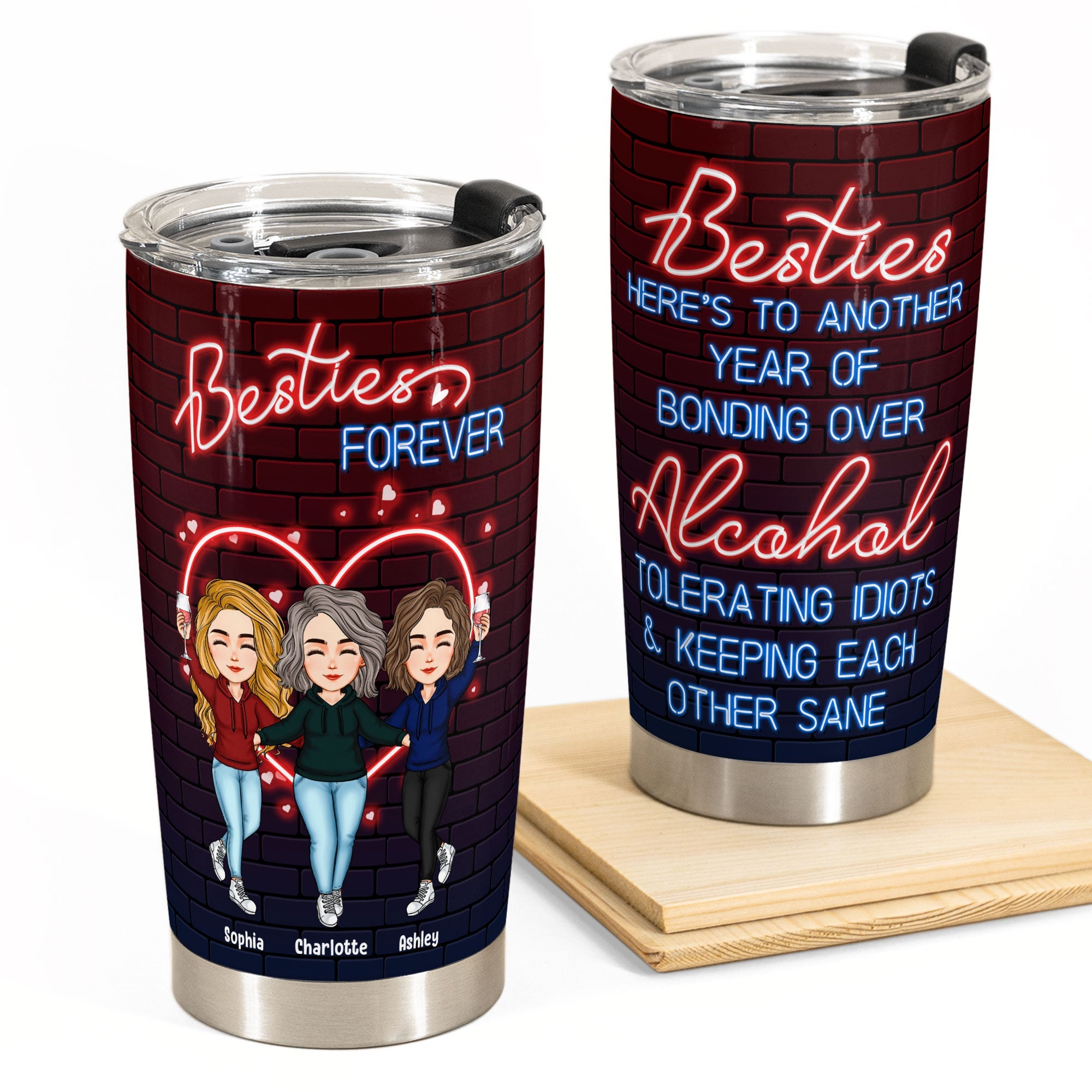 Drinking Partners - Besties Forever - Personalized Tumbler Cup ...