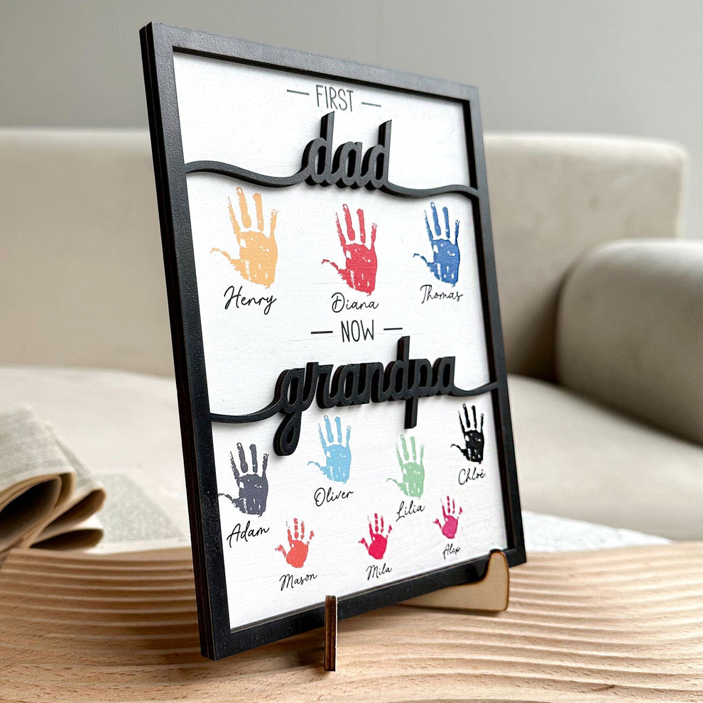 First Dad Now Grandpa - Personalized Wooden Plaque – Macorner