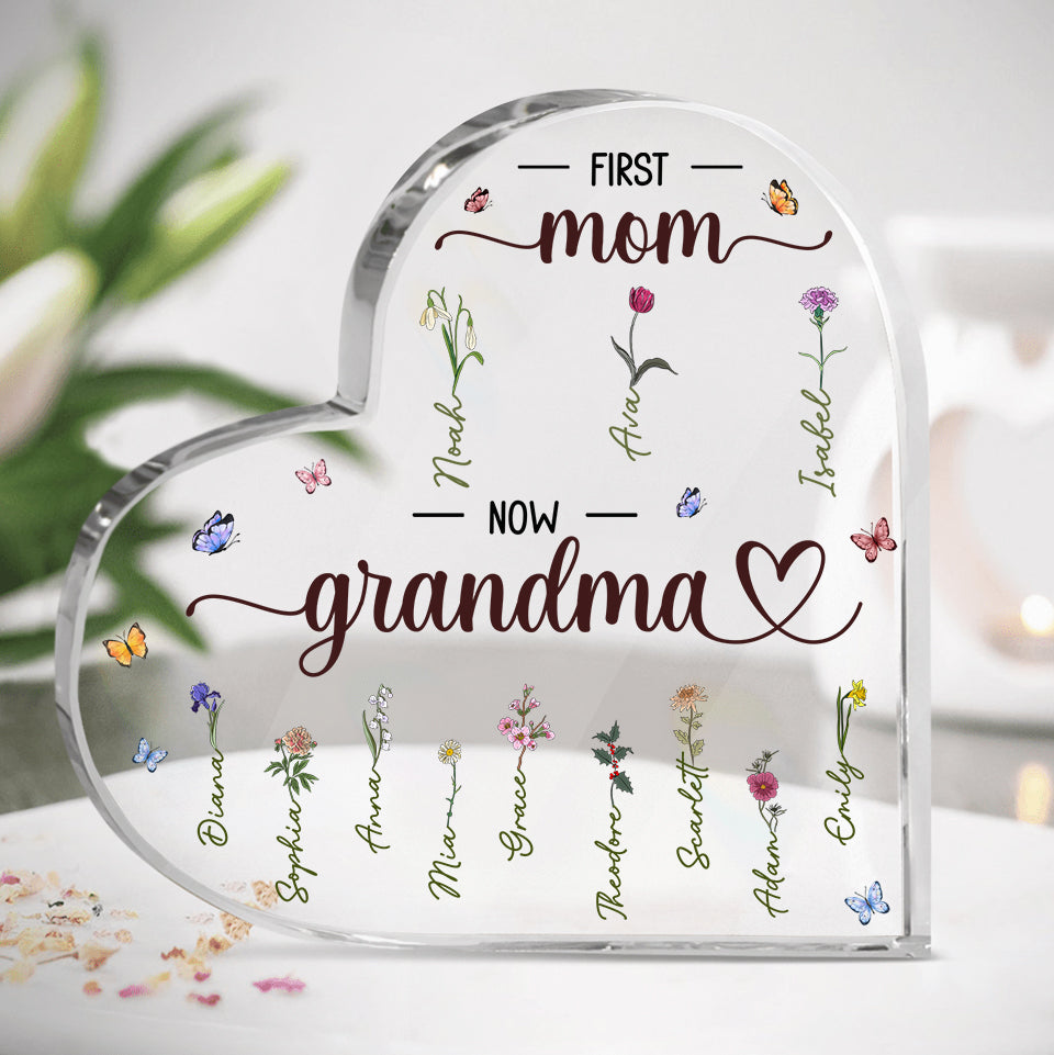 First Mom Now Grandma - Personalized Acrylic Plaque Christmas Gift For ...