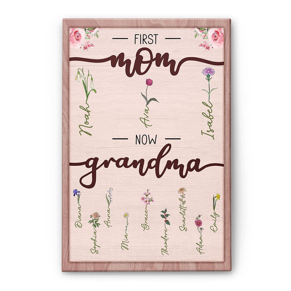 First Mom Now Grandma - Personalized Canvas – Macorner