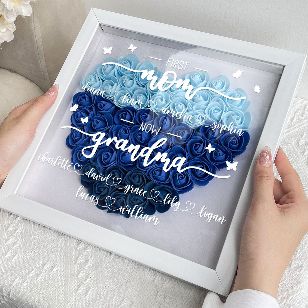 First Mom Now Grandma - Personalized Flower Shadow Box – Macorner