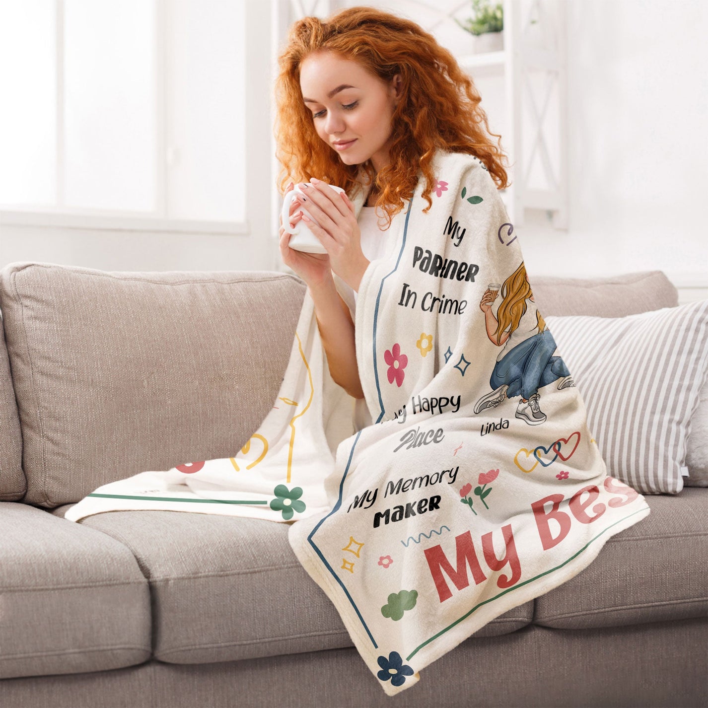 Friendship You Are My Sidekick My Partner In Crime - Personalized Blan ...