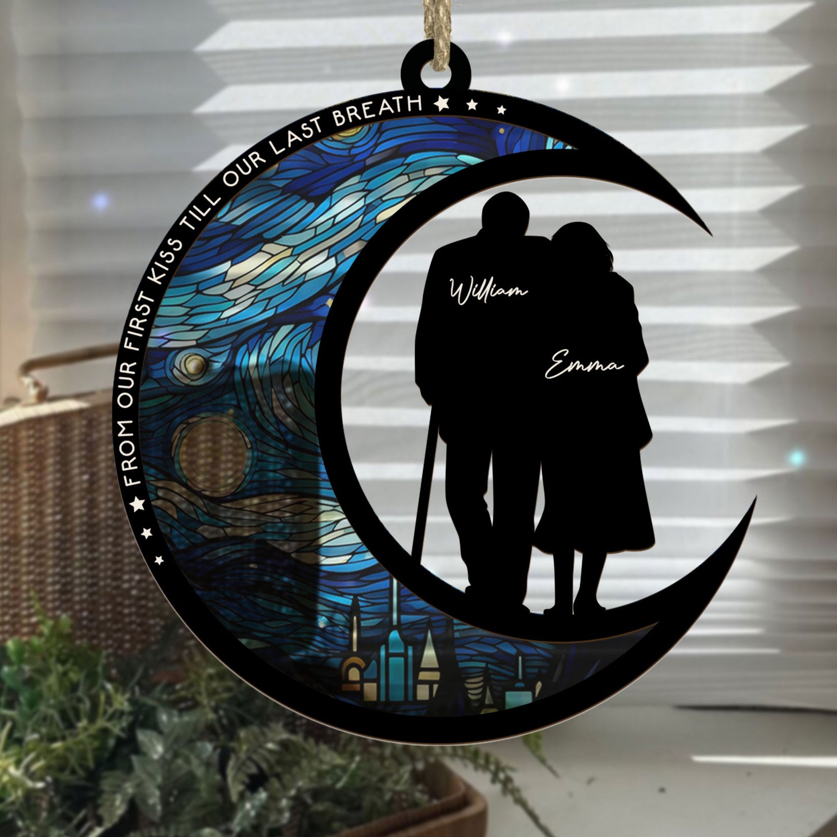 From Our First Kiss Till Our Last Breath - Personalized Suncatcher Orn ...