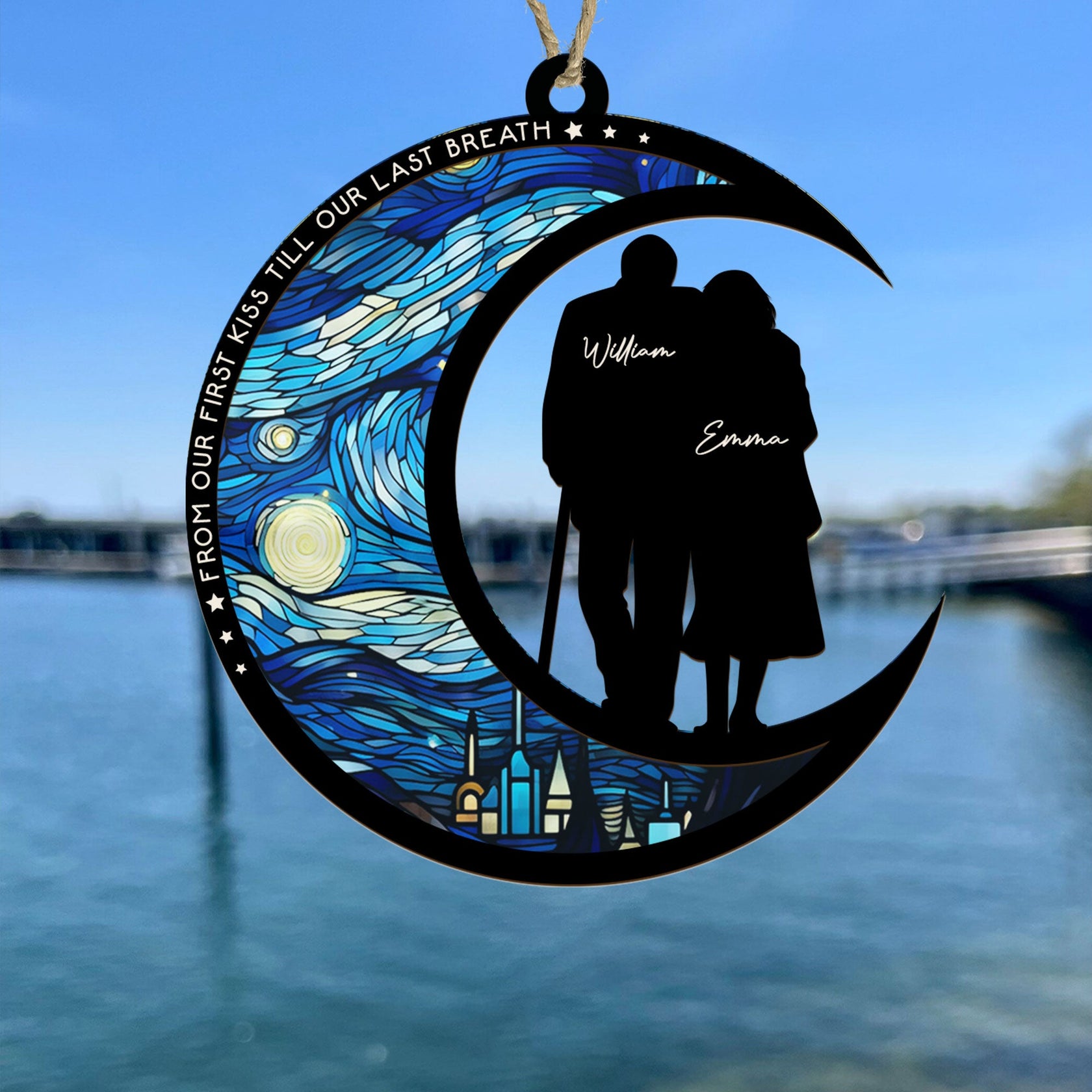 From Our First Kiss Till Our Last Breath - Personalized Suncatcher Orn ...