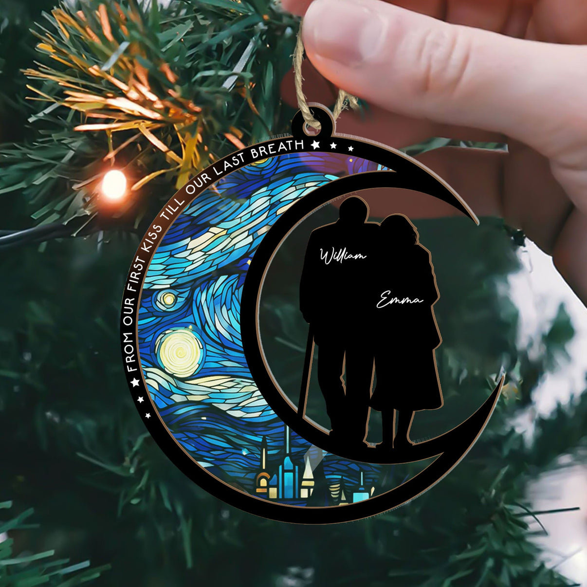 From Our First Kiss Till Our Last Breath - Personalized Suncatcher Orn ...