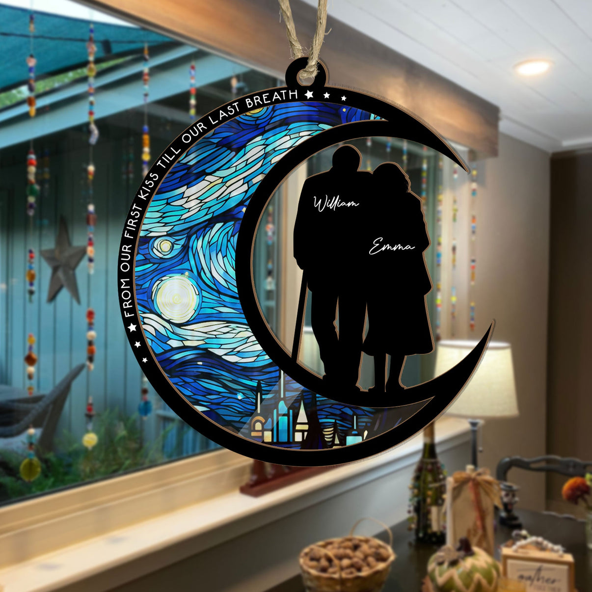 From Our First Kiss Till Our Last Breath - Personalized Suncatcher Orn ...