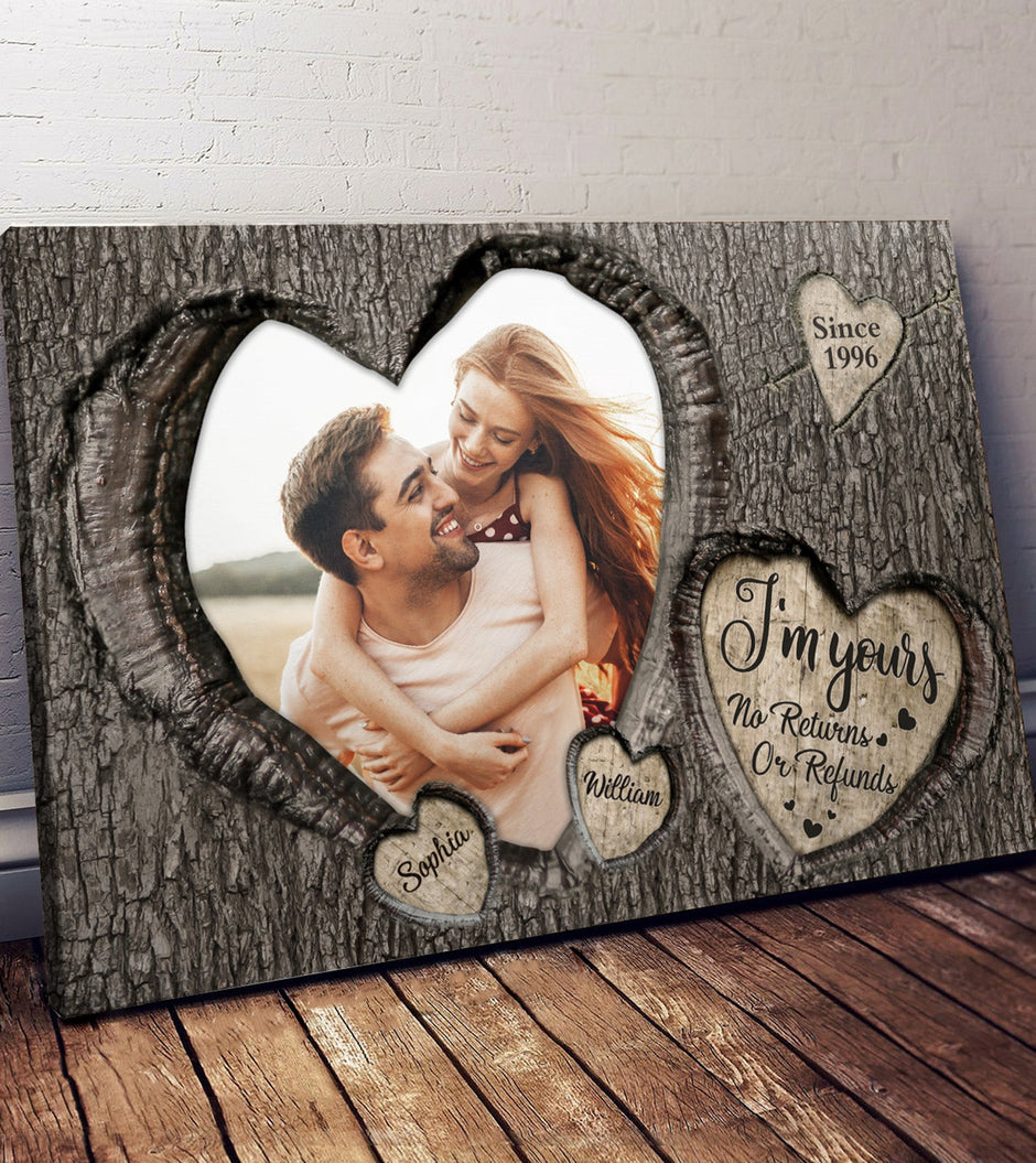 God Knew My Heart Needed You Couples - Personalized Photo Wrapped Canvas – Macorner
