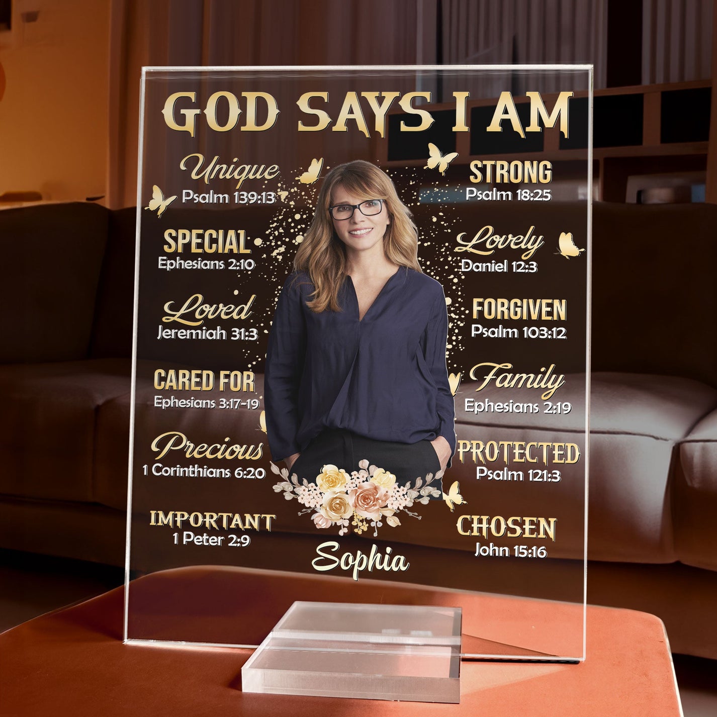 God Says I Am - Photo Version - Personalized Acrylic Plaque – Macorner