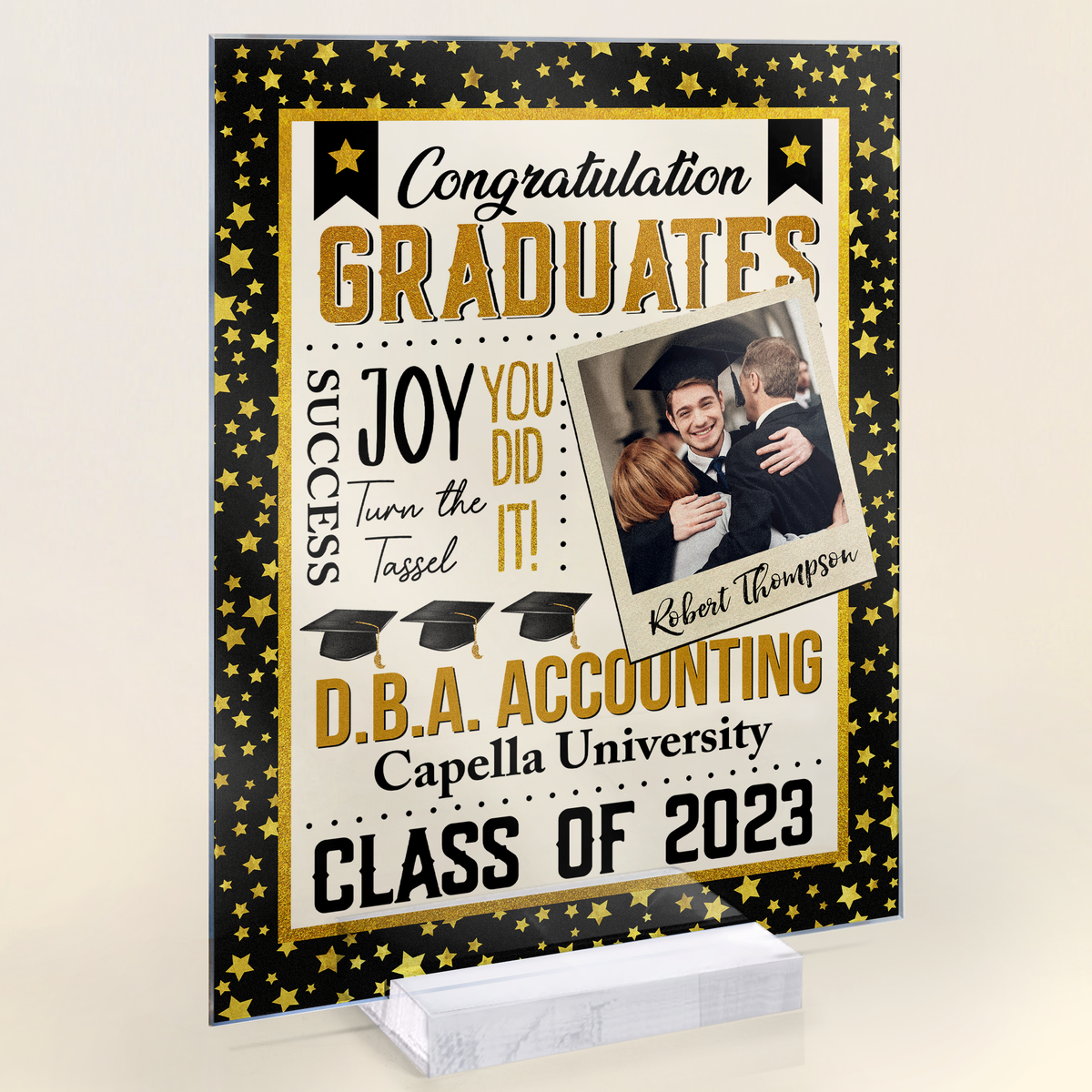 Congratulation Graduates - Personalized Photo Acrylic Plaque - Macorner