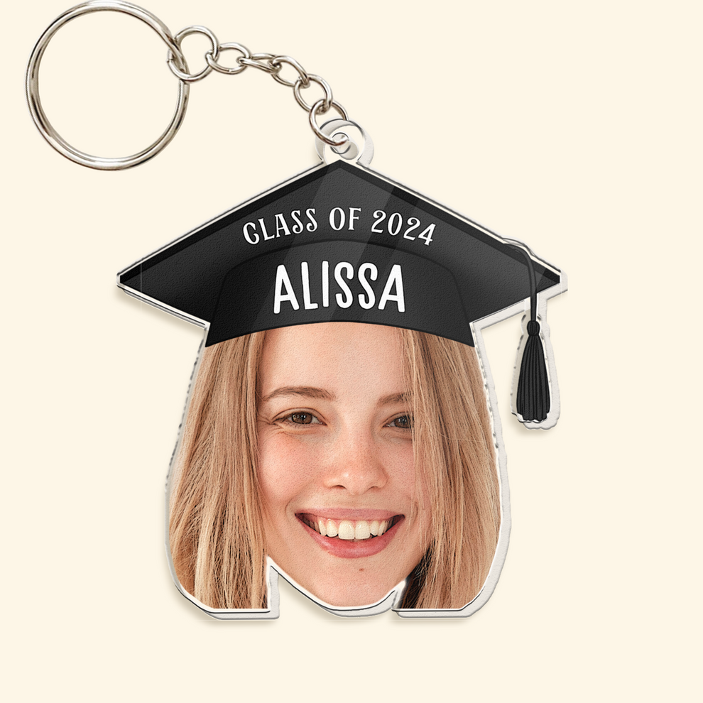 Graduation Custom Face - Personalized Acrylic Photo Keychain – Macorner