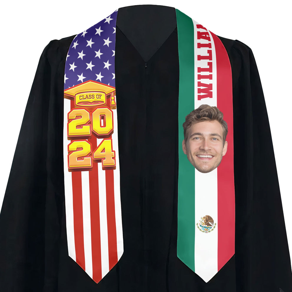 Graduation Flags - Personalized Photo Graduation Stole – Macorner
