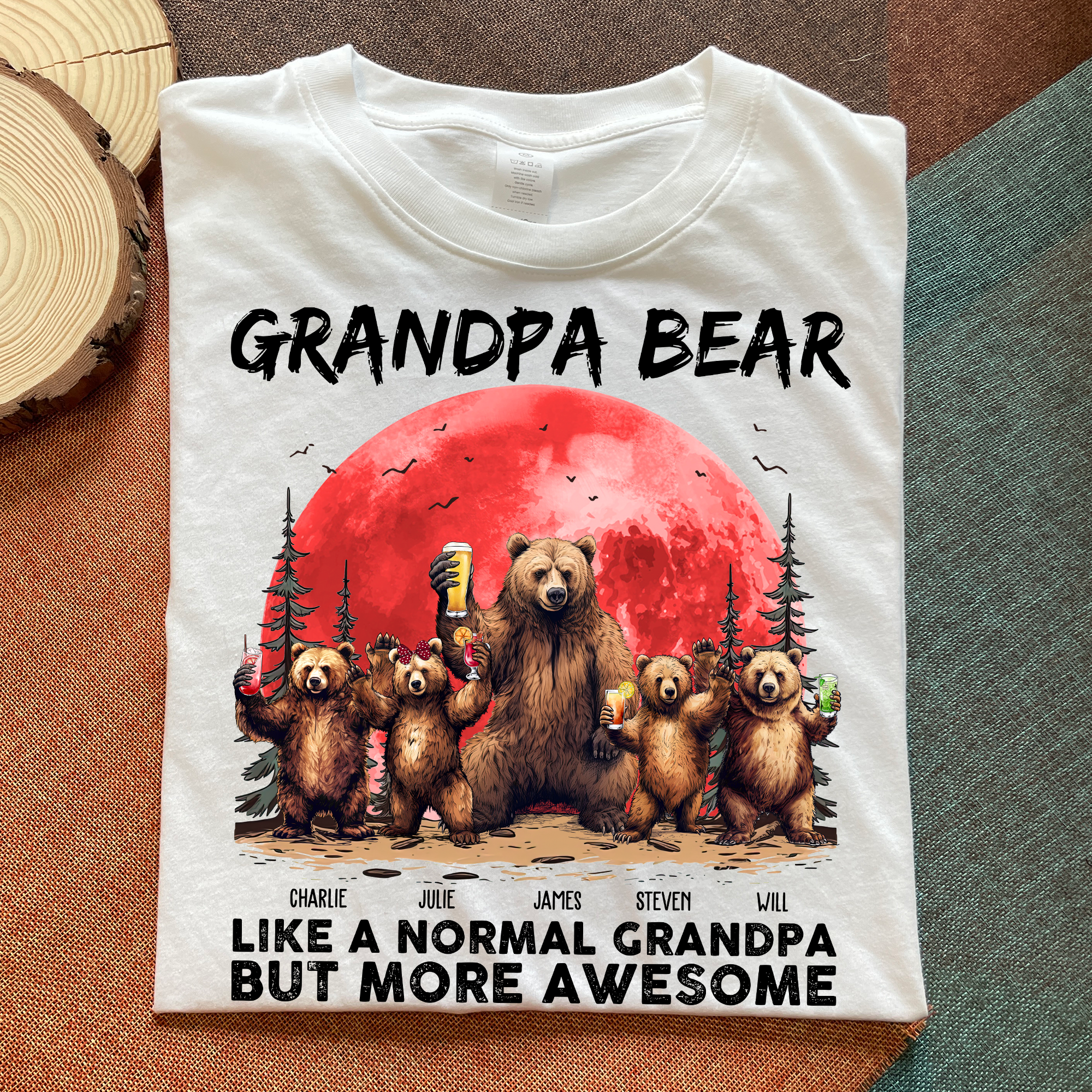 Father's Day Gifts, Grandpa Bear Like A Normal Grandpa - Personalized ...