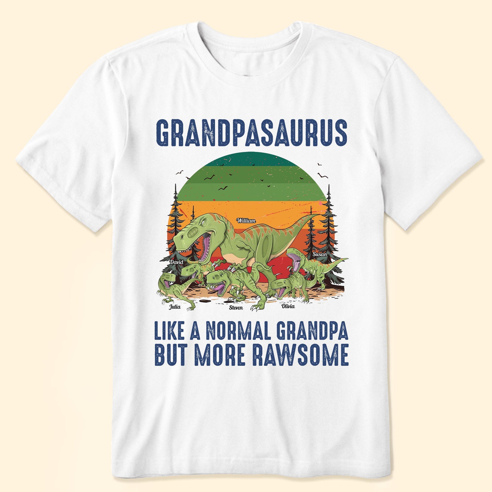 Grandpasaurus Like A Normal Grandpa - Personalized Shirt – Macorner