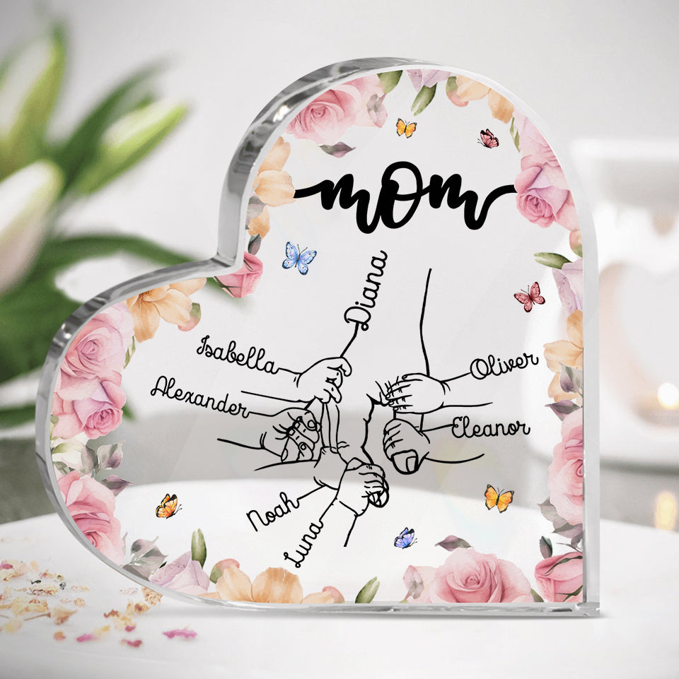 Holding Mom's Hand - Personalized Acrylic Plaque – Macorner