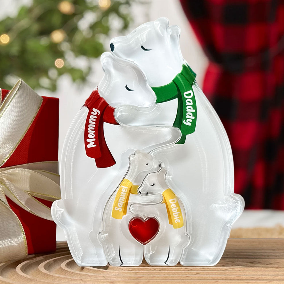 Hugging Bear Family - Acrylic Bear Family Puzzle – Macorner