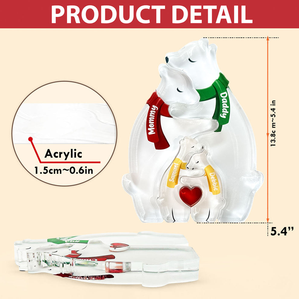 Hugging Bear Family - Acrylic Bear Family Puzzle – Macorner