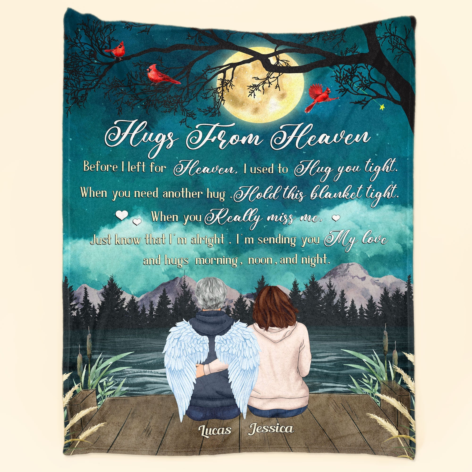Hugs From Heaven - Personalized Blanket - Macorner