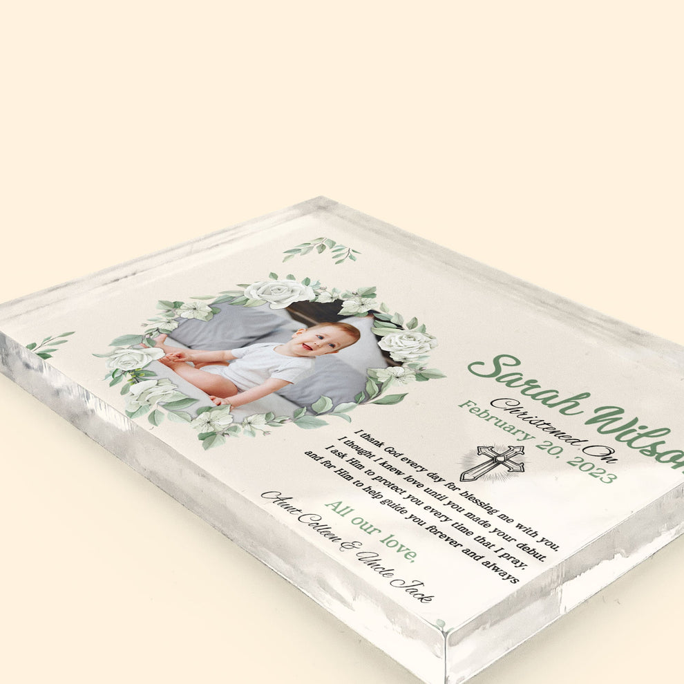 I Thank God - Personalized Acrylic Photo Plaque – Macorner