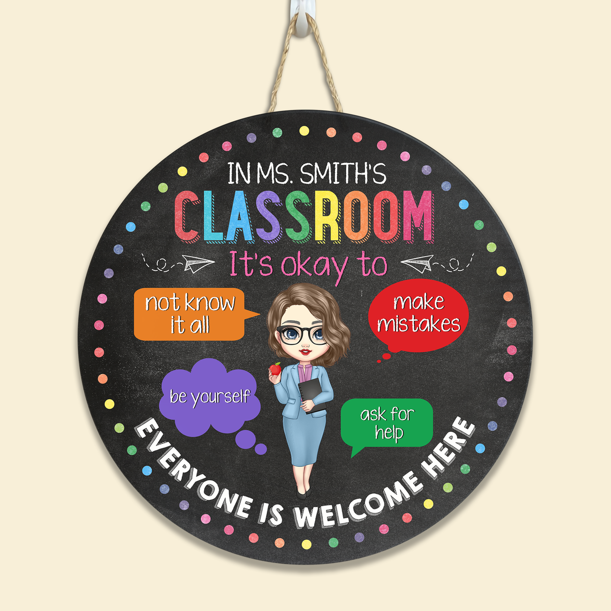 Wood Sign/ Round Wood Sign - Macorner