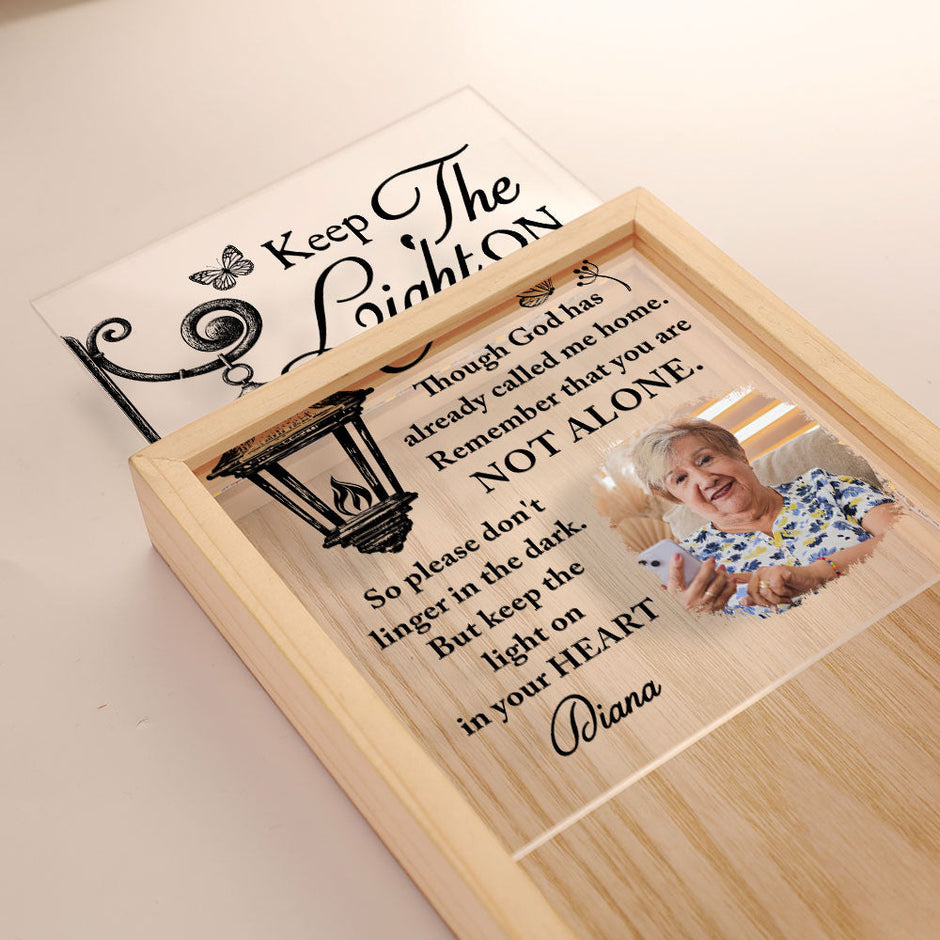 Keep The Light On - Personalized Photo Frame Light Box – Macorner
