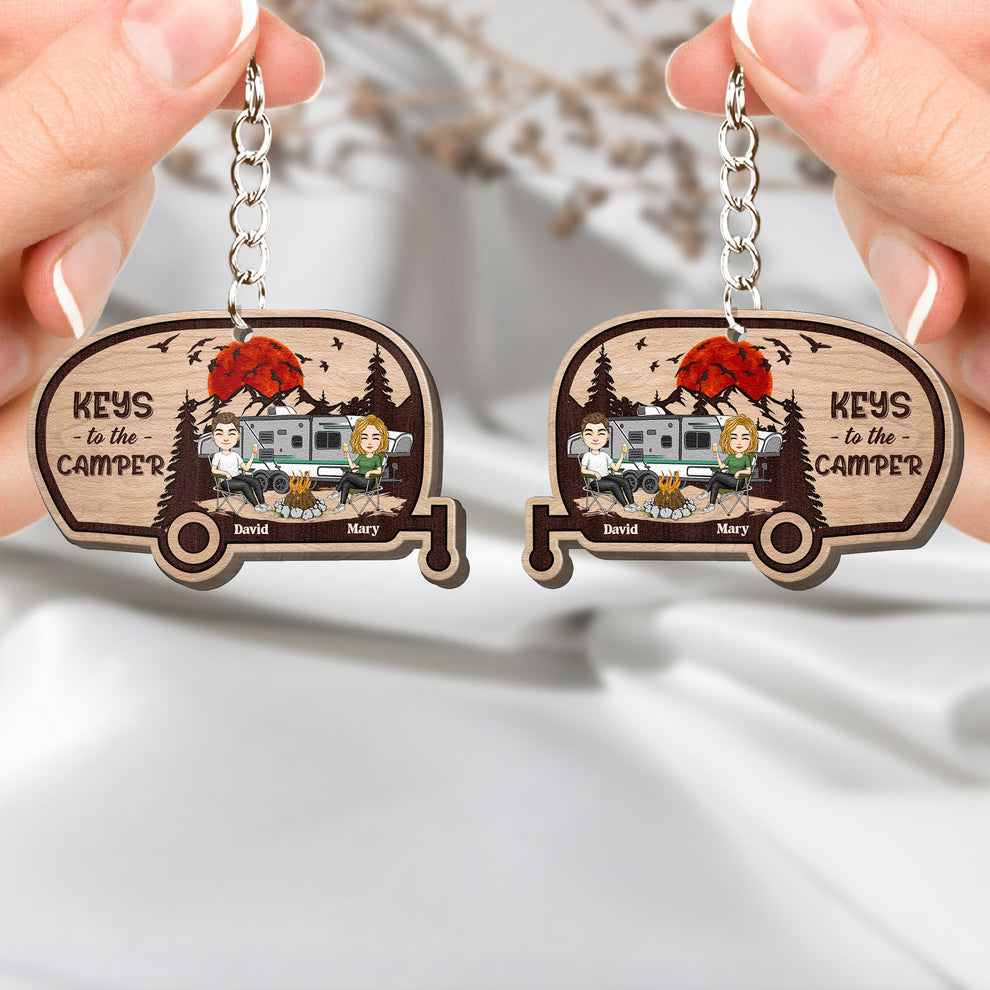 Keys To The Camper - Personalized Wooden Keychain – Macorner