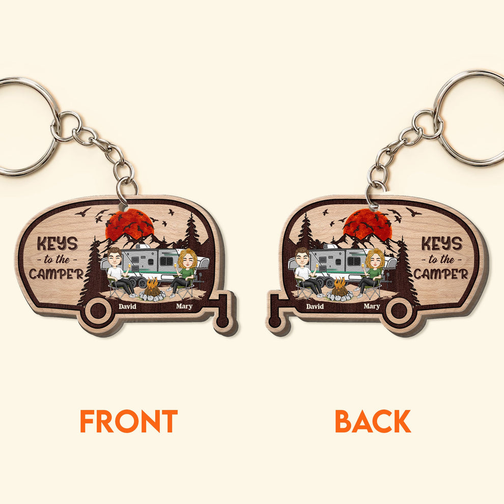 Keys To The Camper - Personalized Wooden Keychain – Macorner