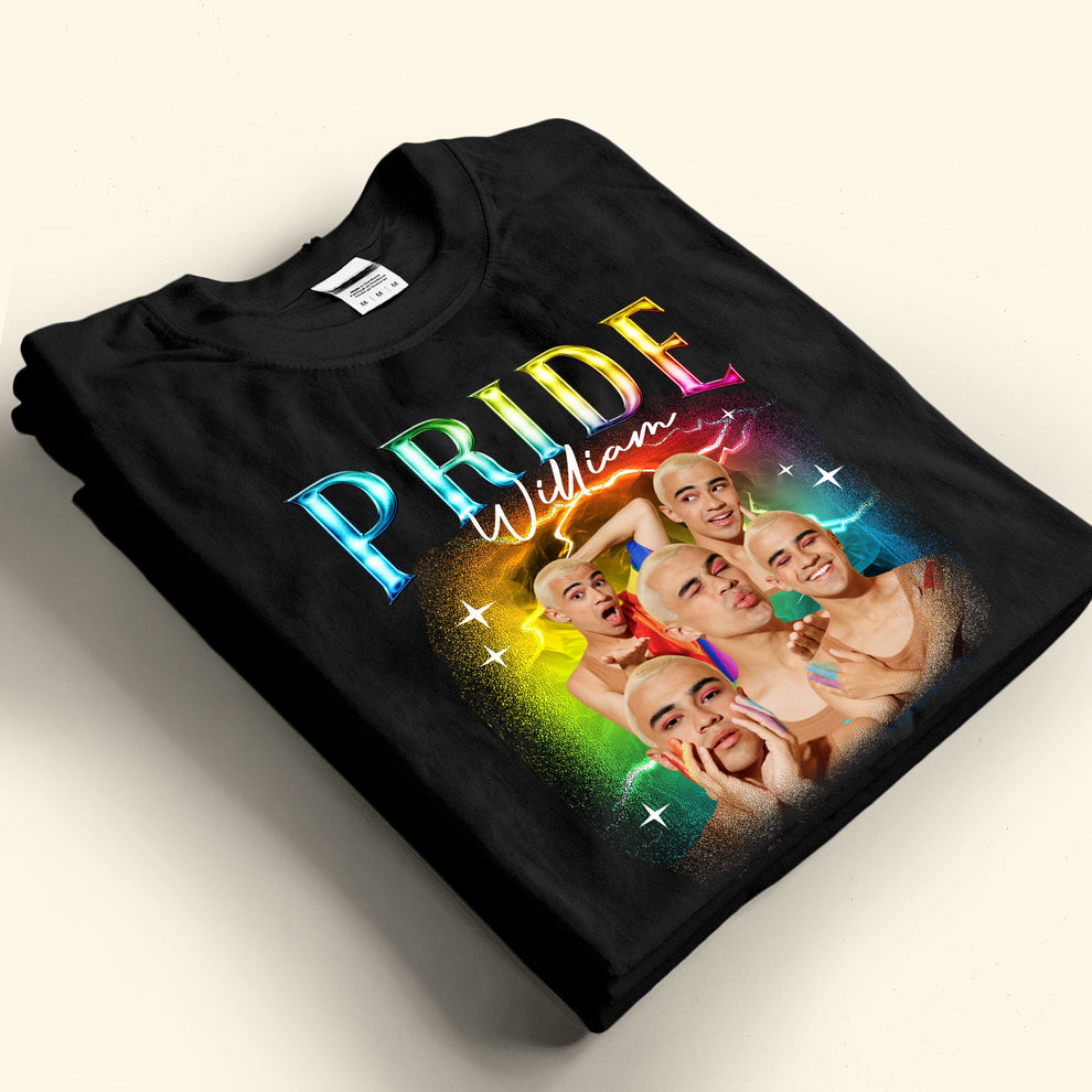 Lgbt Pride With Name - Personalized Photo Shirt – Macorner